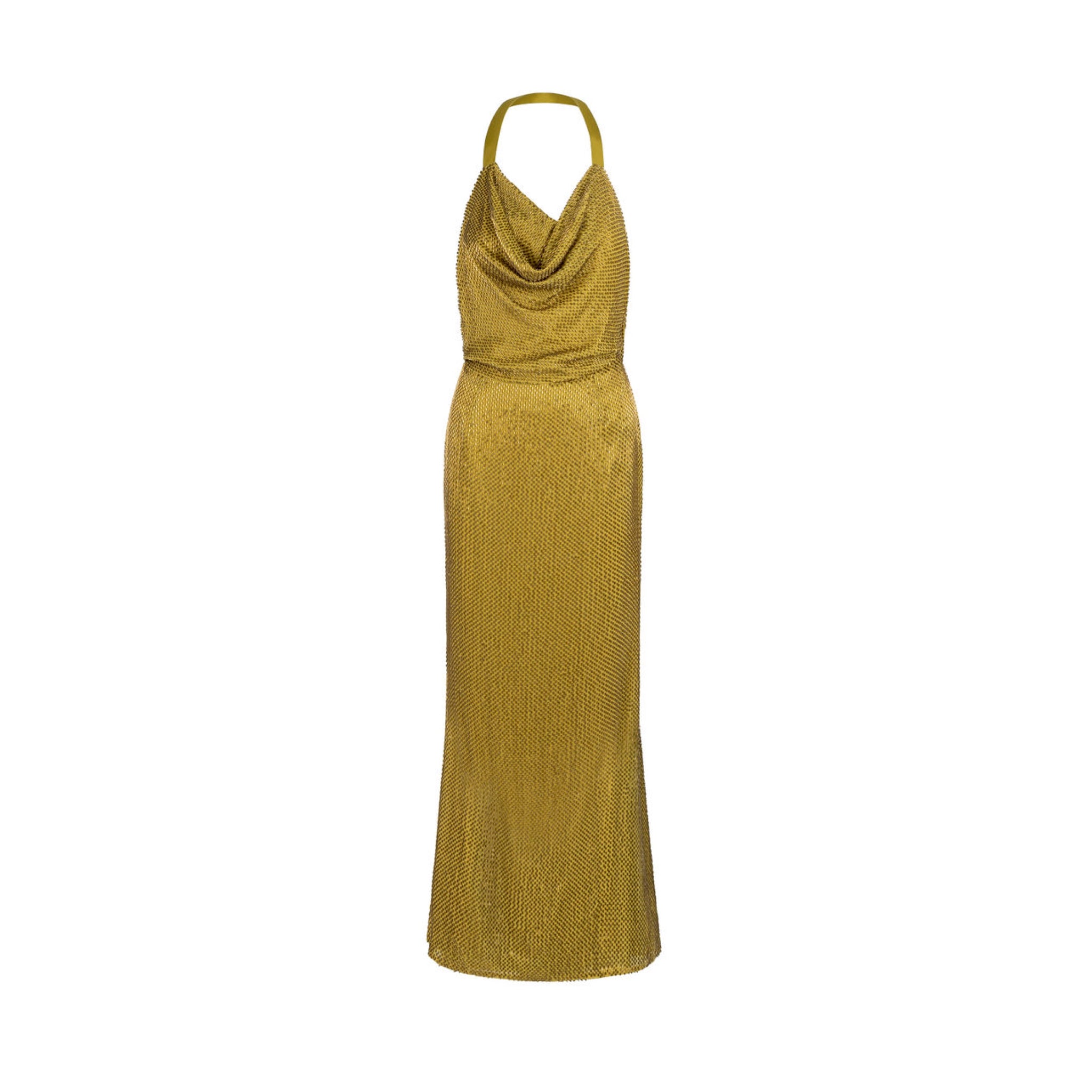 Bugle Bead Cowl Gown - Handcrafted Womens Luxury Fashion
