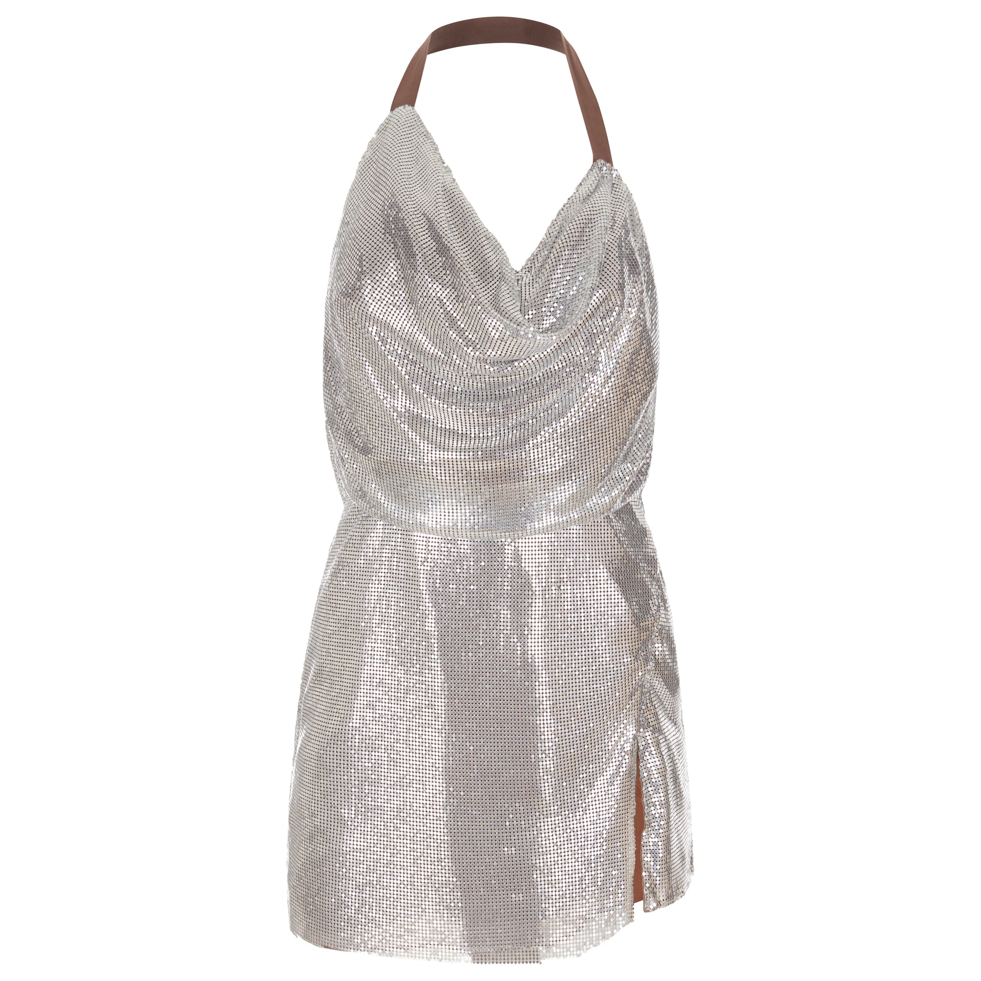 Chainmail Cowl Mini Party Dress - Style For the It Girl - Made in NYC